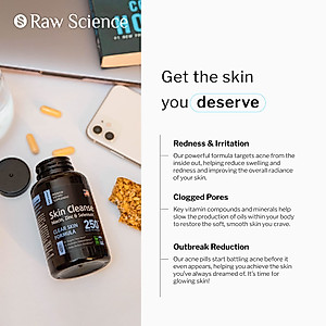 Anti Acne Supplements Cystic Acne Treatment for Teens – Hormonal Acne Pills with Acne Vitamins for Men & Women – clear skin supplement: Vitamin A, Zinc, Niacin Oily Skin & Breakout Control - 60 Caps