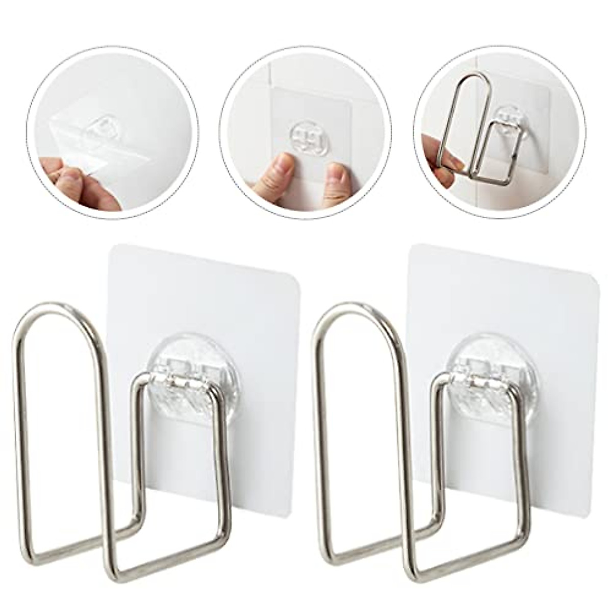Hemoton 8 Pcs Wall Mounted Pot Lids Holder Wall Door Mounted Pan Lid Cover Hanger Rack Kitchen Utensil Cutting Board Organizer for Home and Kitchen Use