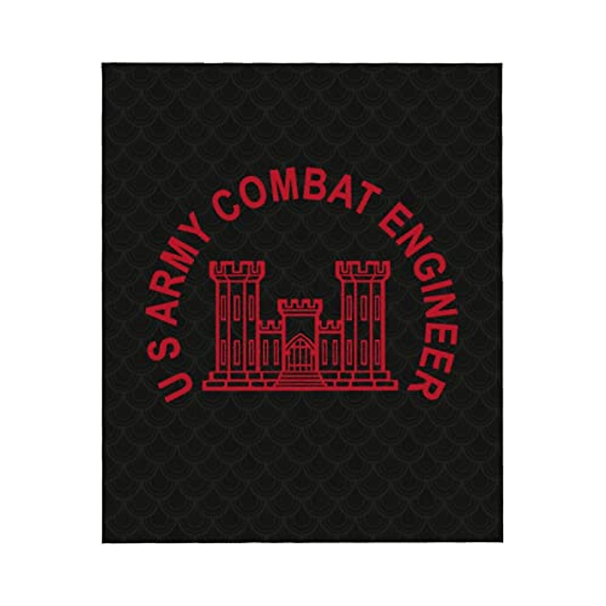 Us Army Combat Engineer Blanket Throw Bedding Room Decor Flannel Blankets for Bed Sofa 50x80 Inches
