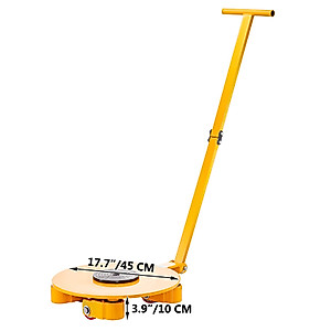 VEVOR Machinery Mover 8800LBS Machine Moving Skates 4T Machinery Skate Roller w/Push Rod and 3 Rollers, Industrial Machinery Dolly 360-degree Rotation, Machinery Mover Dolly for Material Handling