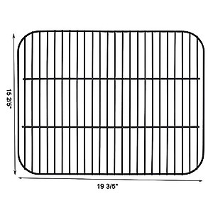 Hisencn Replacement Parts Grill Burner, Heat Plate Shield, Grill Grates for Dyna-Glo 3 Burner Open Cart Propane DGC310CNP-D, DGC310RNP-D, DGC310BNP-D, 19 3/5 inch Porcelain Coating Steel Cooking Grid