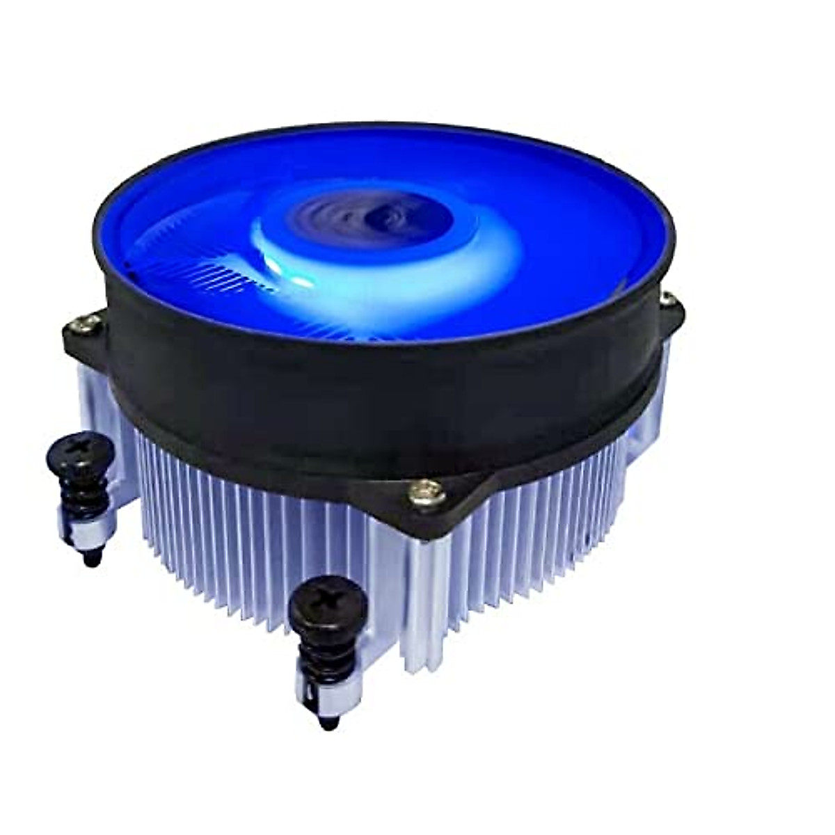 HIGH POWER BlueAM4 Blue LED Light CPU Air Cooler with Aluminum Heatsink & 95mm PWM Cooling Fan for AMD Ryzen 5,7,9 Processor/Socket AM4 / AM5 PC Motherboard
