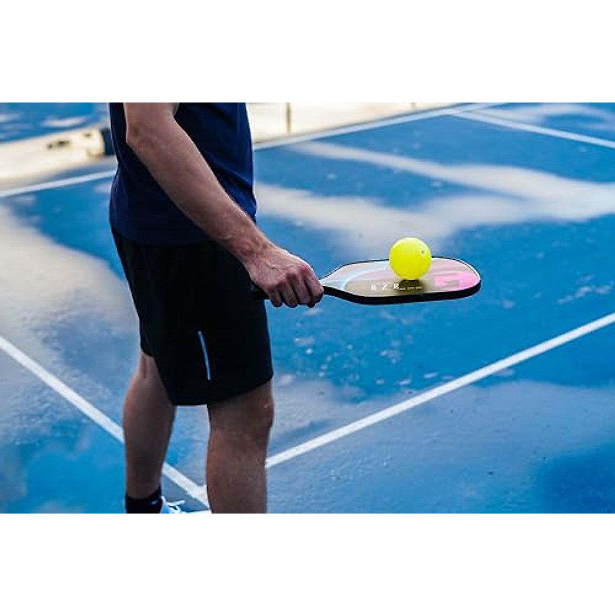 GAMMA RZR Composite Pickleball Paddle: Pickle Ball Paddles for Indoor & Outdoor Play - USAPA Approved Racquet for Adults & Kids - Pink/Blue