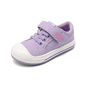 DREAM PAIRS Unisex-Child Casual Lightweight Kids Walking Skate Shoes, Light Purple - 6 Toddler (SDFS222K)