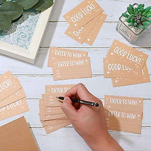 300 Pcs Classic Enter to Win Raffle Tickets Cards 3.5 x 2 Inch Entry Form Ticket Cards for Contest, Auction, Raffles, Ballot Box with Space for Name, Email Address Phone Number Fields (300)