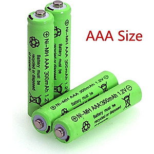 FULIN 12 Packs 1.2V AAA 300mAh Ni-MH Rechargeable Batteries for Solar Lights (AAA Size)