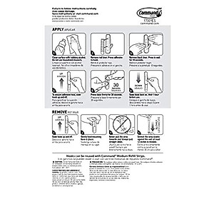 Command Medium Utility Hooks, Damage Free Hanging Wall Hooks with Adhesive Strips, No Tools Wall Hooks for Hanging Organizational Items in Living Spaces, 9 White Hooks and 12 Command Strips