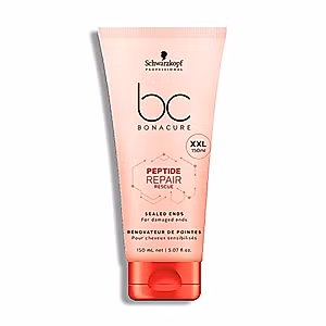 Schwarzkopf BC Bonacure Repair Rescue SEALED ENDS for damaged ends (with Sleek Steel Pin Tail Comb) (5.1 oz / 150ml - XXL bonus size)