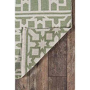 Madcap Cottage Palm Beach Lake Trail Area, Indoor Outdoor Rug, 2' X 3', Green