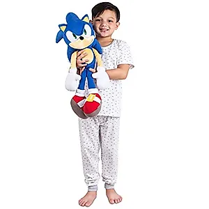 Franco Kids Bedding Super Soft Plush Cuddle Pillow Buddy, One Size, Sonic The Hedgehog