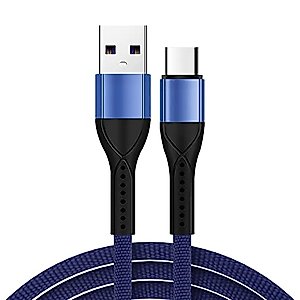 BGNTBUK Short Type C Cable 1.5m Braided Rope Data Cable Mobile Phone Color Fast Charging Line Soft Flash Charging Cable Suitable for Android Charging Port Android Power Cord Fast Charge