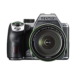 Pentax K-70 24MP Full HD DLR Camera with SMC DA 18-135mm f/3.5-5.6 ED AL DC WR Lens, Silver - Bundle with 16GB SDHC Card, Camera Bag, 62mm Filter Kit, Cleaning Kit, Memory Wallet, Software Package