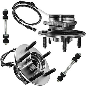 Detroit Axle - 4WD Front End 16pc Suspension Kit for 00-03 Ford F-150 2000 2001 2002 2003 Wheel Bearing Hubs Upper Control Arms Lower Ball Joints Sway Bars Tie Rods Idler Pitman Arm Sleeve Replacement