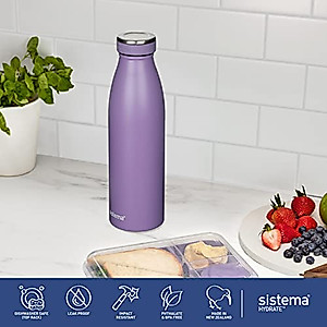 Sistema Stainless Steel Bottle, 500ml (Assorted Colours)