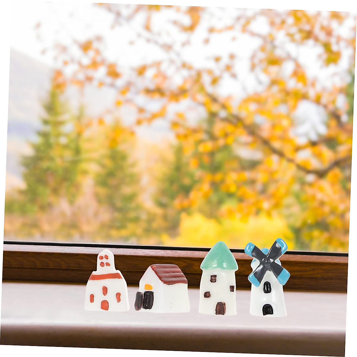 YARNOW 40 Pcs Micro Landscape House Bonsai Miniature Figurine Plant Pot Decor Miniature Garden Figurines Miniature Castle Figurine Mini Fairy House Accessories Mushroom Resin Rural Suite