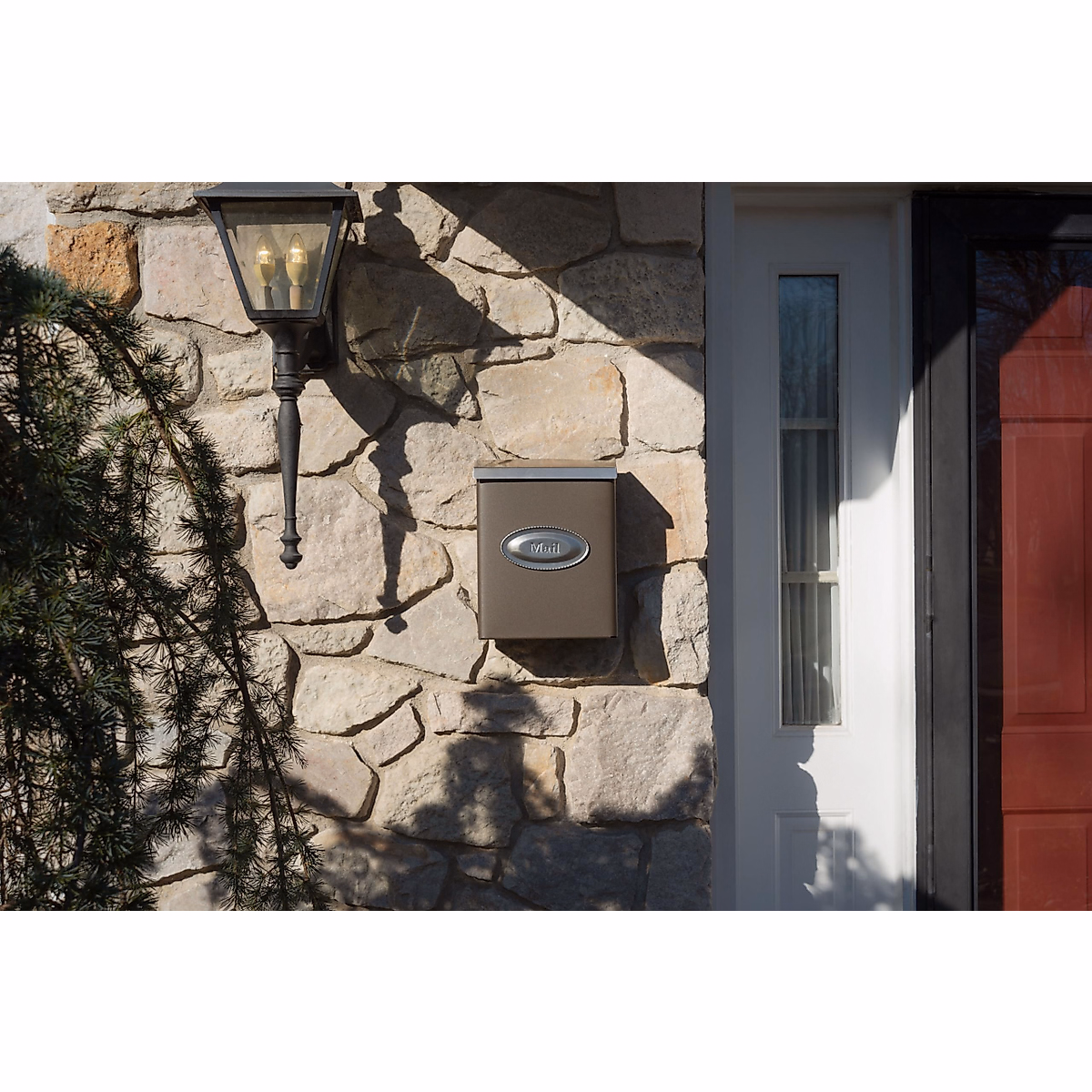 Architectural Mailboxes Designer Galvanized Steel Wall-Mount Mailbox, DVKPBZ0AM, Venetian Bronze, Medium