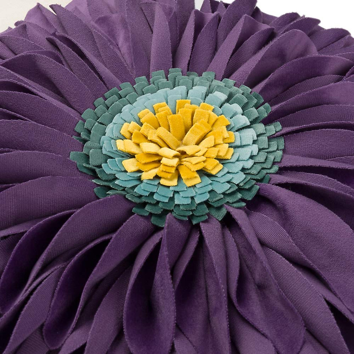 OiseauVoler 3D Sunflowers Throw Pillow Cases Decorative Handmade Cushion Covers for Home Sofa Car Bed Room Decor 18 x 18 Inch Purple