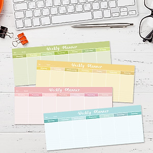 120 Sheets Weekly Planner Notepad Tear off Weekly Planning Pad Weekly to Do List Notepad Weekly Schedule Pad Weekly Calendar for Planner Habit Tracker Reminder Studying Office School Supplies
