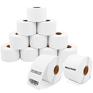 2"x 1"Direct Thermal Labels,UPC Barcodes Labels,Small Sticker Labels for Files Package Envelope Product Tag,Thank You Sticker Label Compatible with Rollo, Zebra Desktop Printers(12 Rolls, 15600Labels)