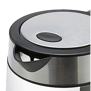 Amazon Basics Electric Glass and Steel Hot Tea Water Kettle, 1.7-Liter