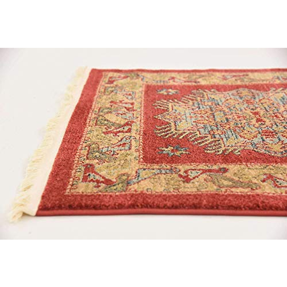 Unique Loom Sahand Collection Traditional Geometric Classic Red Runner Rug (2' 7 x 6' 7)