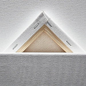 KINGART 800-12 White 8" x 10" STRETCHED ARTIST CANVAS, Pack of 12, Gesso Primed - 100% Cotton Canvases, 5/8" Profile, Art Supplies for Oil and Acrylic Painting