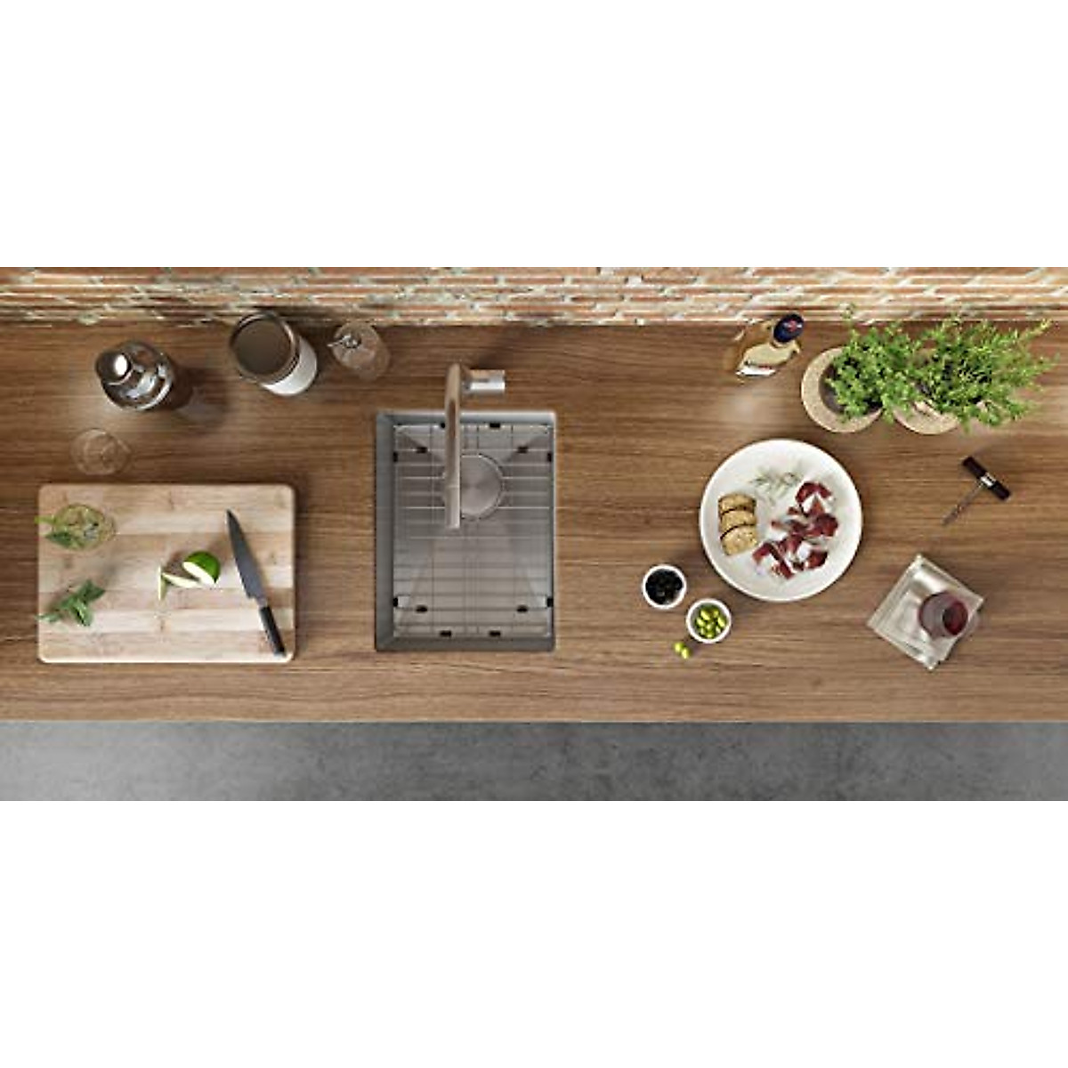 Ruvati 14-inch Undermount Wet Bar Prep Sink Tight Radius 16 Gauge Stainless Steel Single Bowl - RVH7114