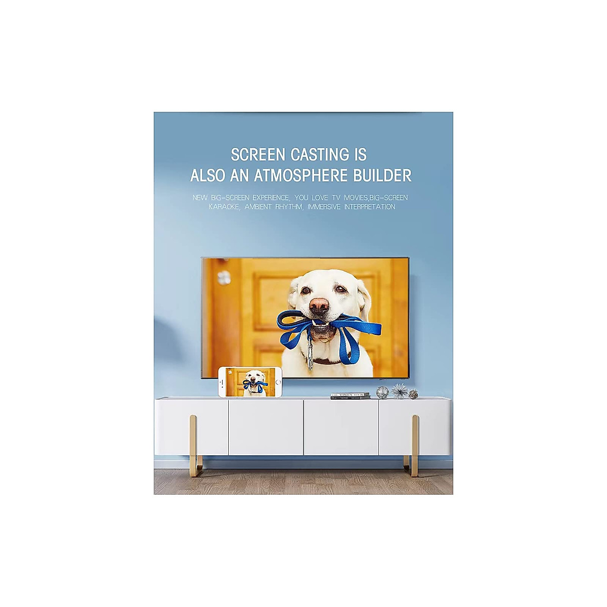 CAGERSON LED 4K 65inch tv HD 1080P Smart IP TV with Voice Remote Control Black (65inch) (65inch)