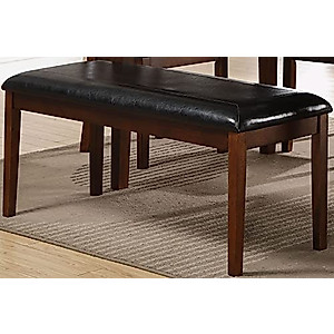 Liveasy Furniture Dining Room Table Set for 6, Kitchen Table with Bench and Chairs Set (Set of 6) Dinette Table with Chairs and Bench (Dixon)