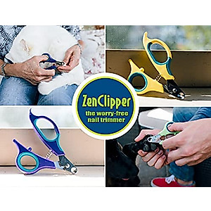 Zen Clipper Pet Nail Clipper for Cats – Cat Nail Clipper for Safer Cat Grooming and Nail Care - Clean, Quiet, and Easy-to-Use Stainless Steel Cat Claw Trimmer - (2.5mm Hole)