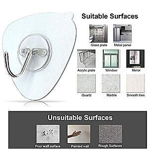 DSMY 20PCS Triangle Self Adhesive Hooks for Hanging Heavy Duty 55 lbs Seamless Sticky Wall Hooks for Hanging Keys Bathroom Shower Outdoor Kitchen Door Home Waterproof