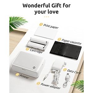 HPRT 4x6'' Portable Photo Printer – Instant Full-Color Photo Printer for Phone/Laptop/MacBook, Bluetooth/USB/WiFi Picture Printer with AR Video Printing, Thermal Dye Sublimation, All-in-One Kit