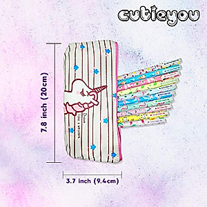 Cutieyou Unicorn Flamingo Gel Ink Pens 10 pcs + Unicorn Pencil case, fine Point 0.5mm Pen – Unicorn gift for girls