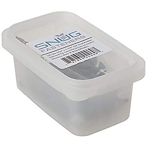 SNUG Fasteners (SNG481) 100 Qty 3/16" x 1-3/4" Flat Head Phillips Diamond Tip Concrete Screws to Anchor Masonry, Block & Brick, Count