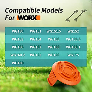 YWTESCH Spool Cap Cover for Worx,Trimmer Replacement Spool Cap Covers for Worx,Suitable for Worx Weed Eater (3 Pack)