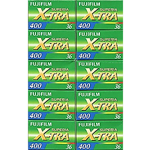 10 Rolls Fuji Fujifilm Superia X-tra ISO 400 36 CH-135-36 35mm Color Print Film