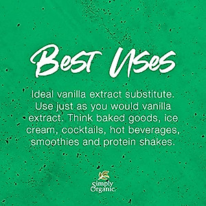 Simply Organic Vanilla Flavoring (non-alcoholic), Certified Organic | 4 ounce