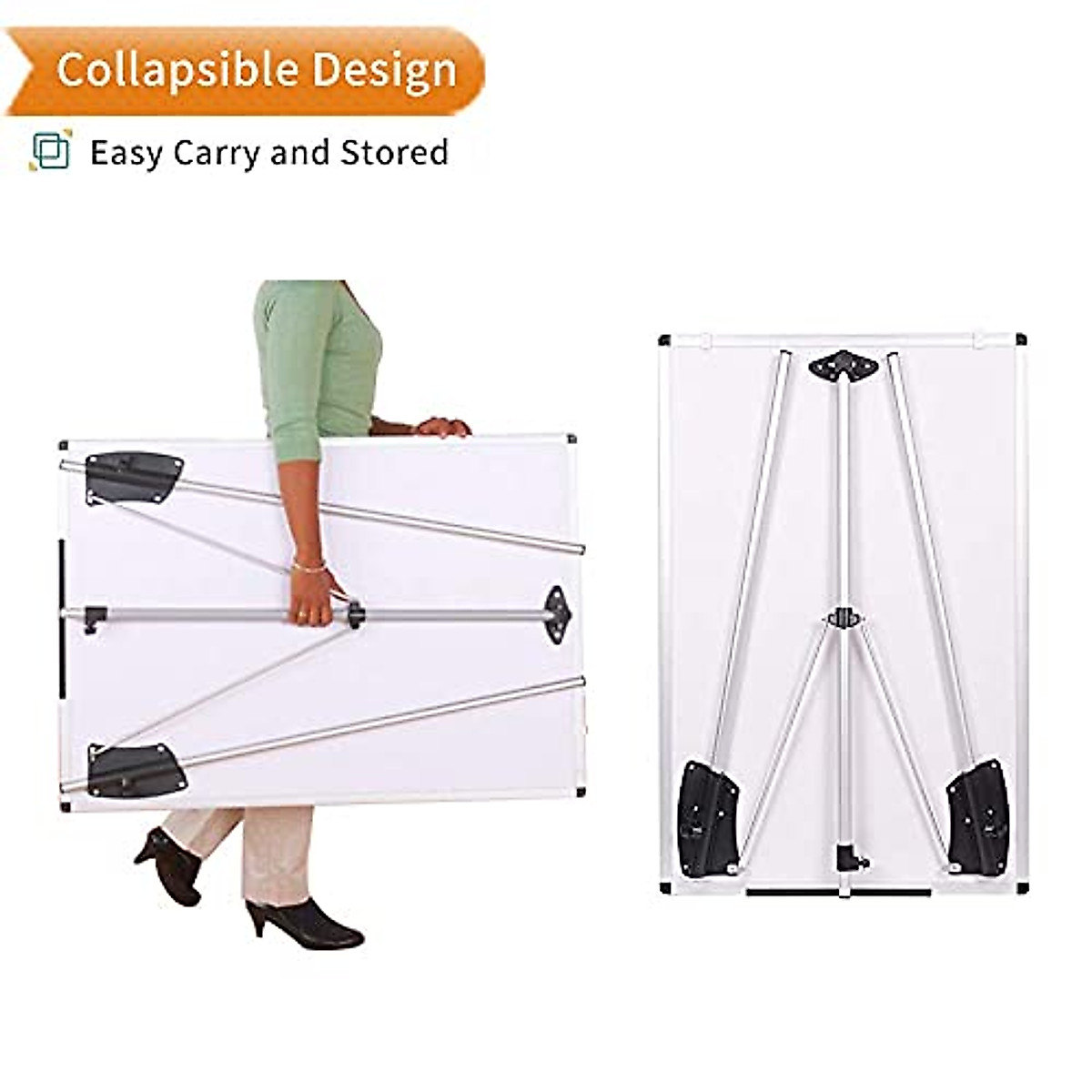 VIZ-PRO Whiteboard Easel, 36 x 24 Inches, Portable Dry Erase Board Height Adjustable for School Office and Home