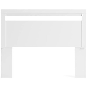 Signature Design by Ashley Flannia Modern Panel Headboard ONLY, Queen, White