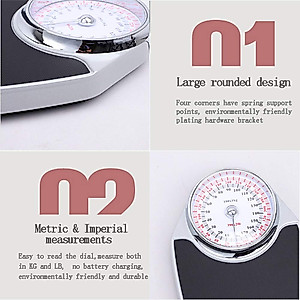 397lb/180kg Capacity Extra Large Mechanical Dial Heavy Duty Professional Accurate Body Weight Scales