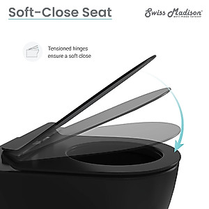 Swiss Madison Well Made Forever SM-WT449 St. Tropez Wall Hung Toilet, Glossy White