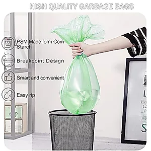 Small Trash Bags, 1.2 Gallon Extra Thick Garbage Bags,& Wastebasket Liners for Kitchen Bathroom Office Car Pet, (120 Counts, Green)
