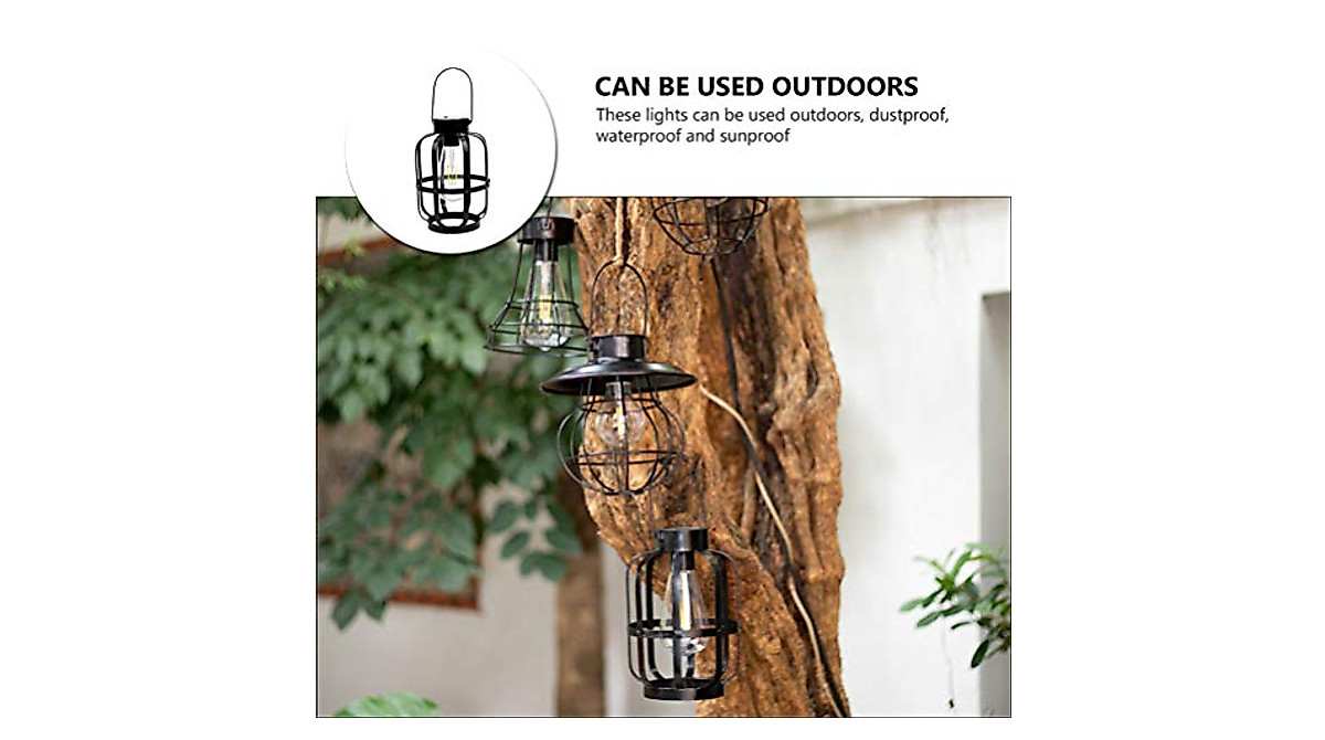 Cabilock Rustic Solar Lantern - Outdoor Hanging Garden Light