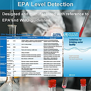 WEBEST 16 in 1 Water Testing Kits for Drinking Water- Home Water Test Kit,Water Quality Measurement Kits for Science Education, Water Test Strips with Lead, Mercury, Copper, PH, Chlorine and More