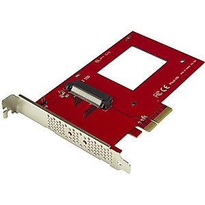StarTech.com U.2 to PCIe Adapter - x4 PCIe - For 2.5" U.2 NVMe SSD - SFF-8639 PCIe Adapter - U.2 SSD - PCIe SSD - U.2 drive , TAA (PEX4SFF8639)