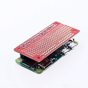 Treedix Compatible with Raspberry Pi Zero 2pcs GPIO Protoboard Breadboard HAT with Female Pin Connector PCB Prototyping Board （unwelding）
