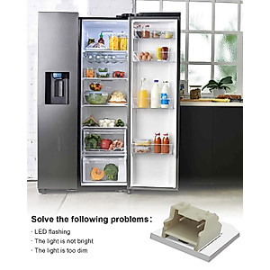 5Pcs Refrigerator LED Light Bulb Replacement Fit for GE Refrigerator Waterproof Compatible WR55X25754 WR55X26486 WR55X30602 EAP12172918 4590213 AP6261806 PS12172918 No-Include Plastic Cover