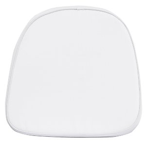 Flash Furniture August Kids Soft White Fabric Chiavari Chair Cushion