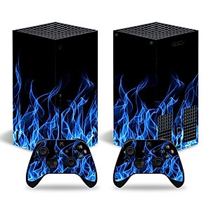 UUShop Skin Decal Sticker Cover Set for Xbox Series X Console and Controller Faded American Flag