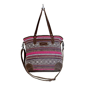 Myra Bag Exuberant Spirit Shoulder Bag Upcycled Cotton & Leather S-2816